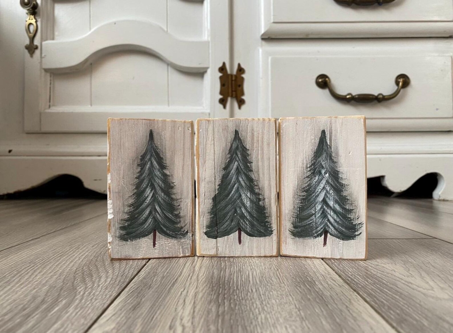 Handpainted Christmas Tree Blocks, Shelf Sitters, Christmas Gifts/decor ...