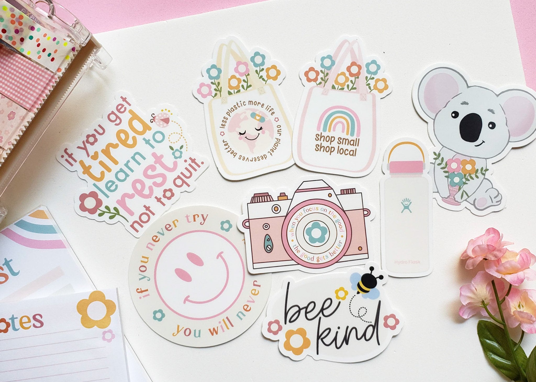 Smiley Face Sticker Vinyl Waterproof Sticker Motivational - Etsy