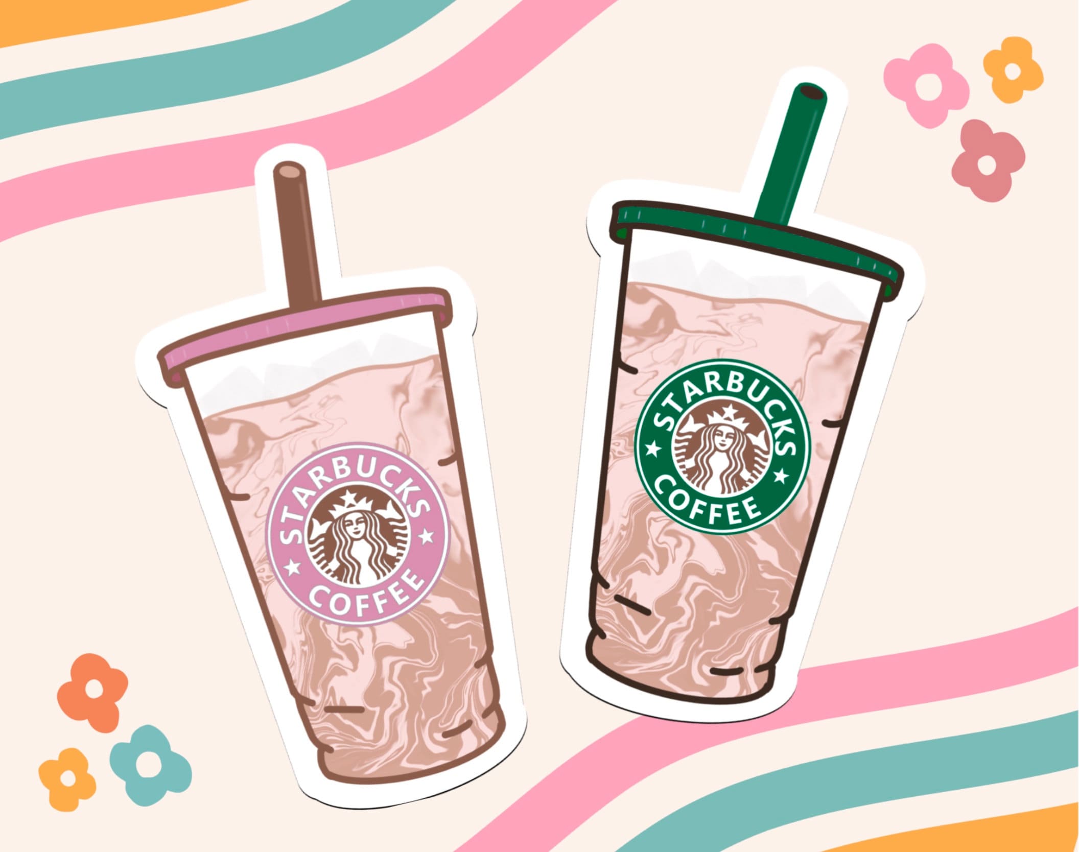 Starbucks Stickers, Starbucks Coffee Sticker, Coffee Sticker, Starbucks ...