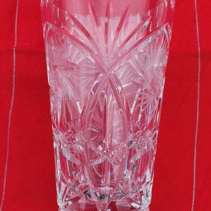 Vintage Heavy Pinwheel Cut Crystal Vase 15 Cms Tall 1940s - Etsy
