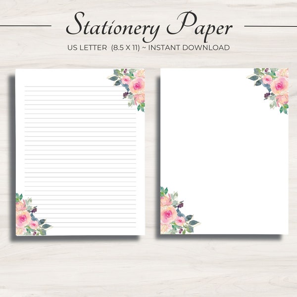 Lined Stationery - Etsy
