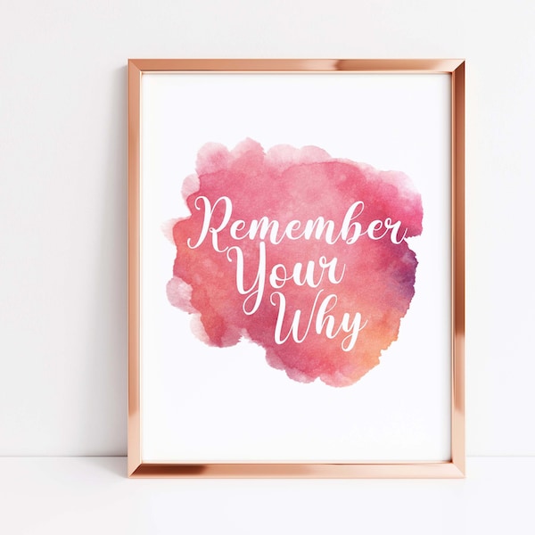 Remember Your Why Poster - Etsy