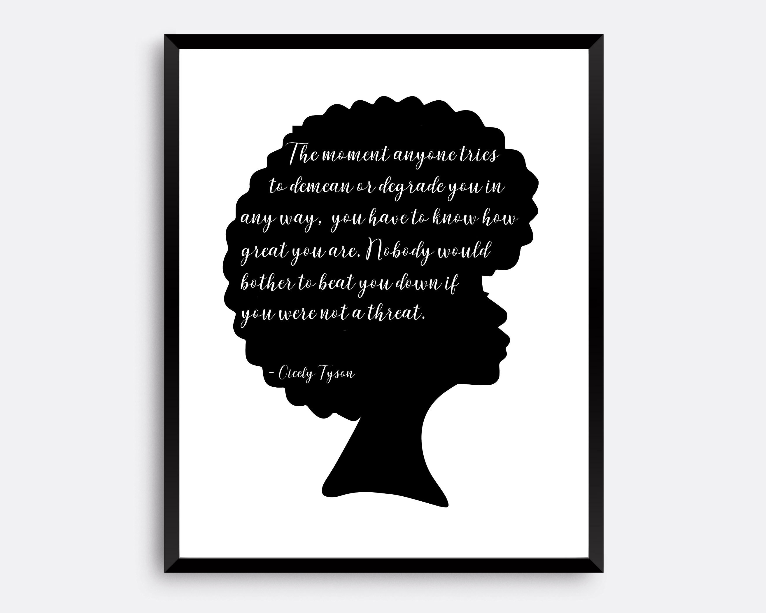 Black Woman Wall Art, Black Women Quotes, African-american Wall Art ...