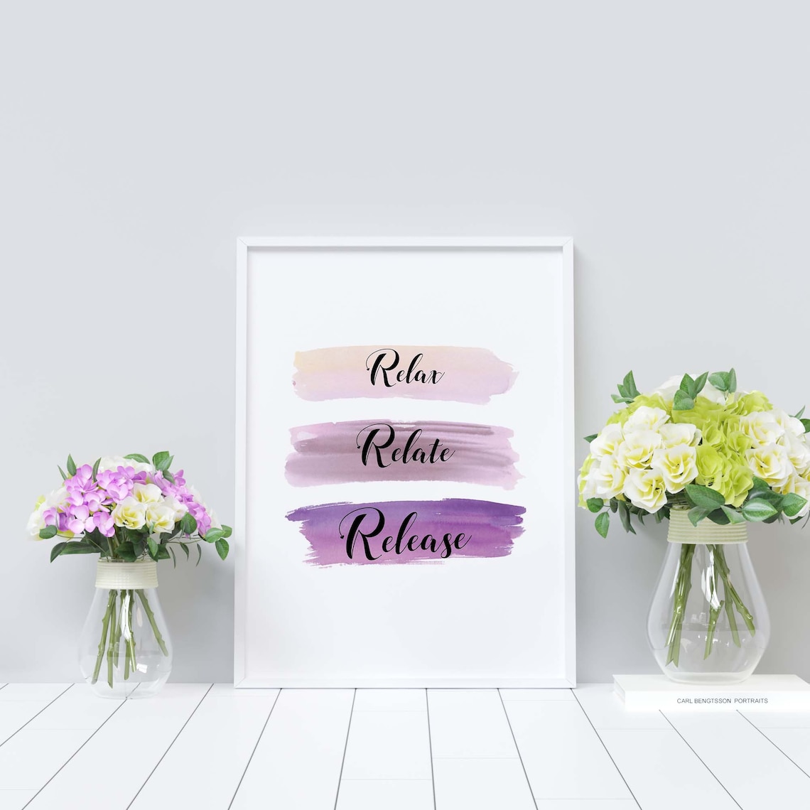 Relax Wall Art Relax Relate Release Therapist Wall Decor | Etsy
