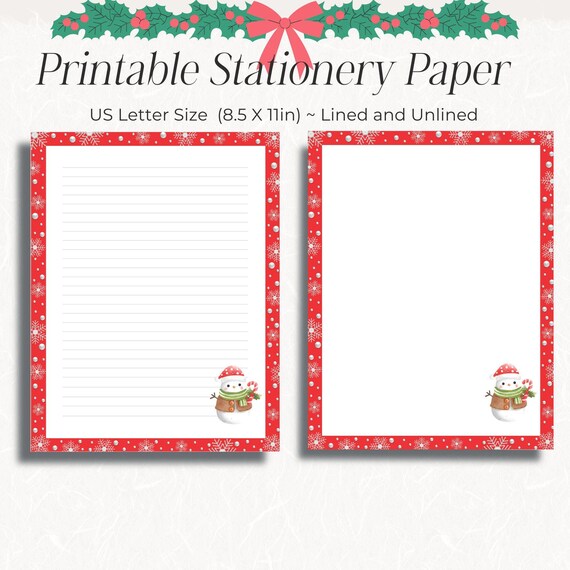 Christmas Themed Stationery