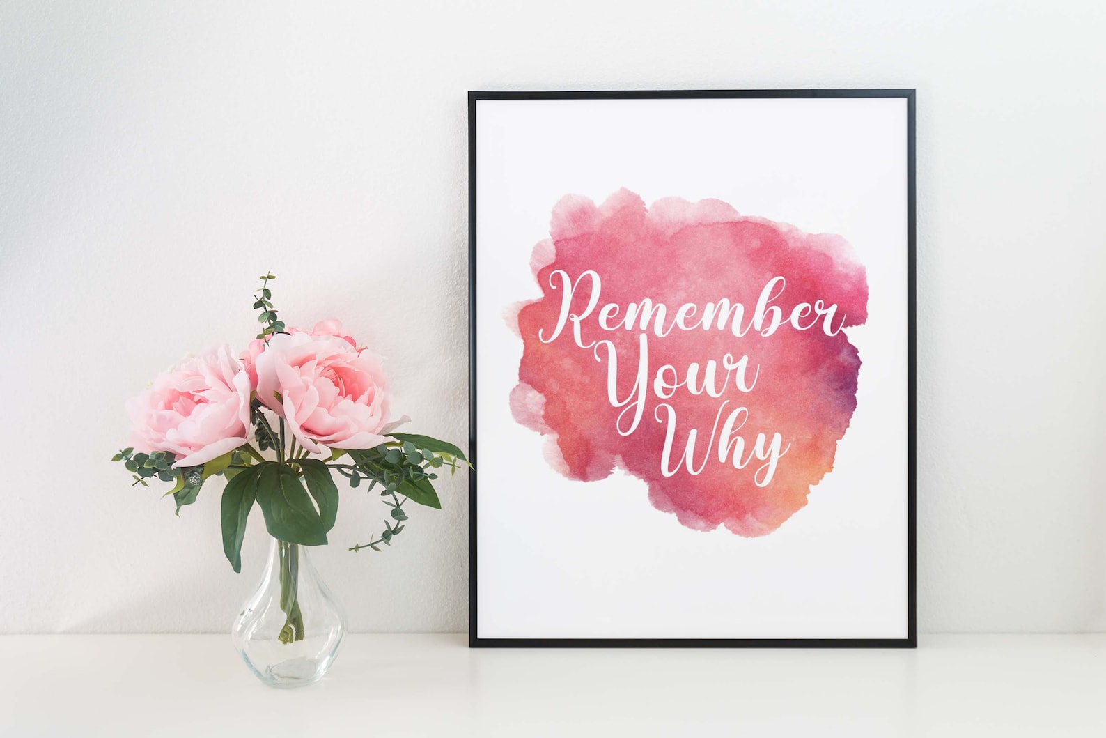 Watercolor Inspirational Quotes, Remember Your Why,motivational Poster ...