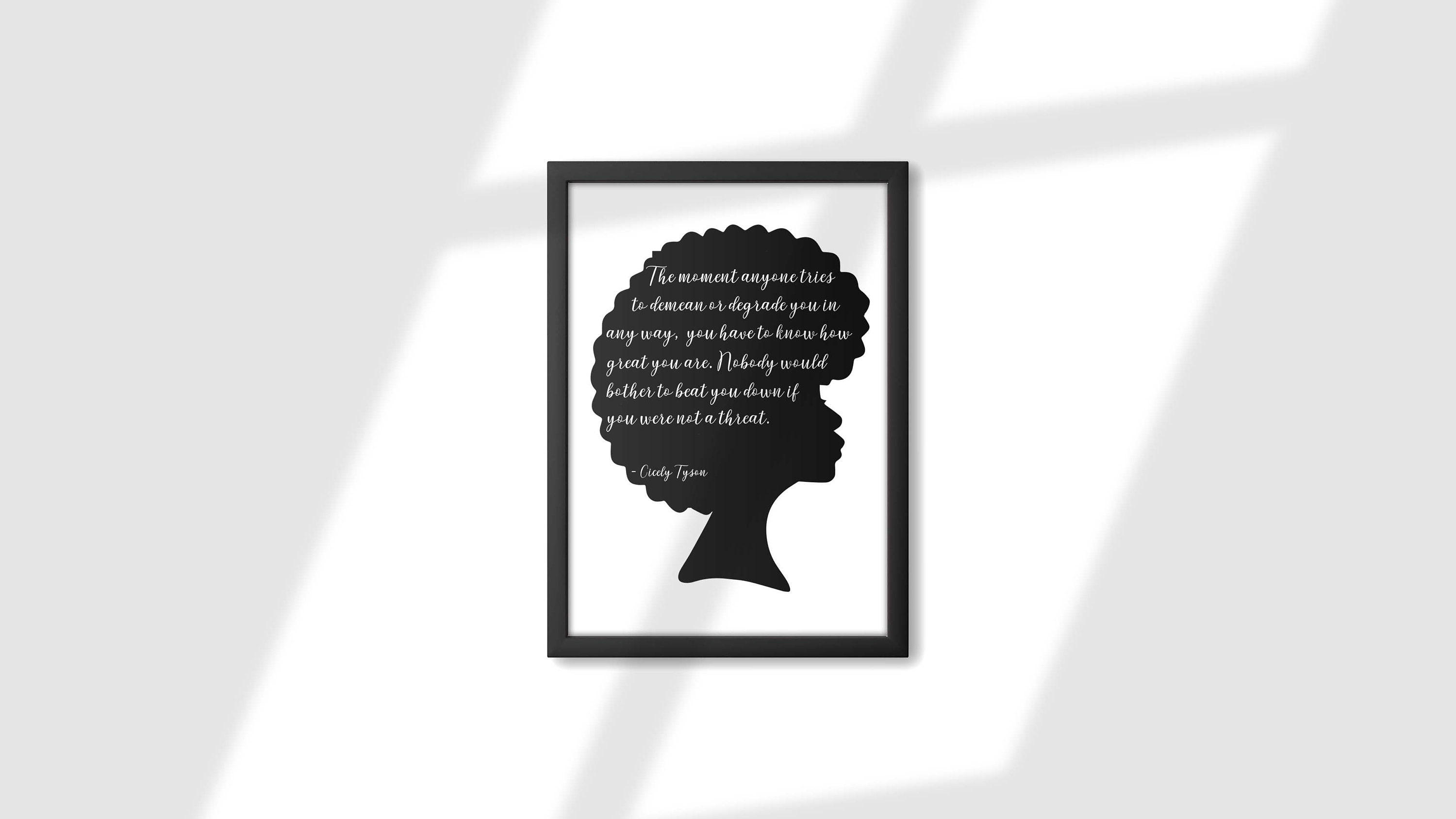 Black Woman Wall Art, Black Women Quotes, African-american Wall Art ...