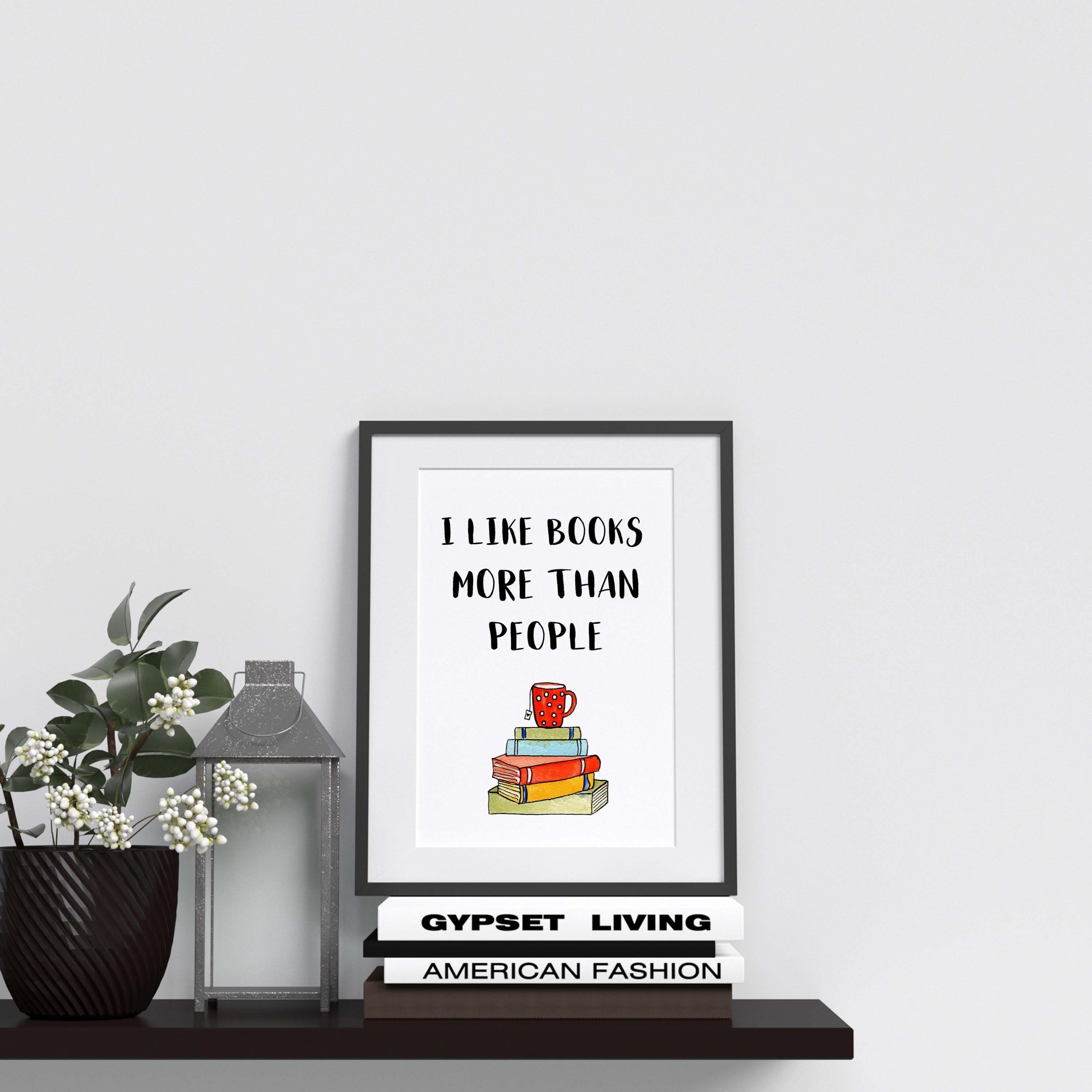 Printable Book Quotes Wall Art for Reading Nook and Dorm Decor, Gift ...
