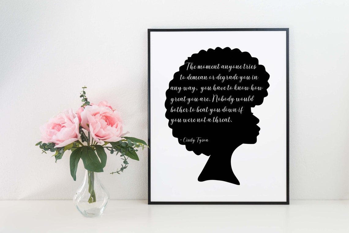 Black Woman Wall Art, Black Women Quotes, African-american Wall Art ...