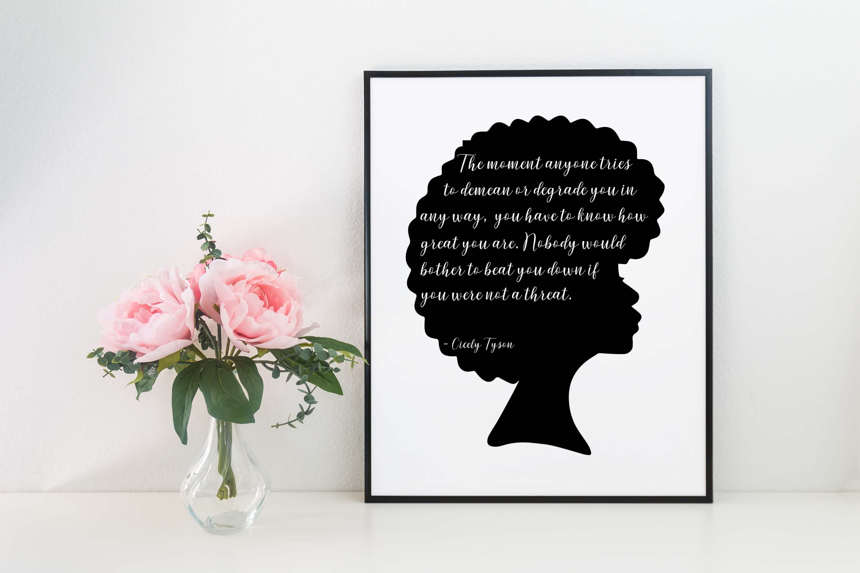Black Woman Wall Art, Black Women Quotes, African-american Wall Art ...