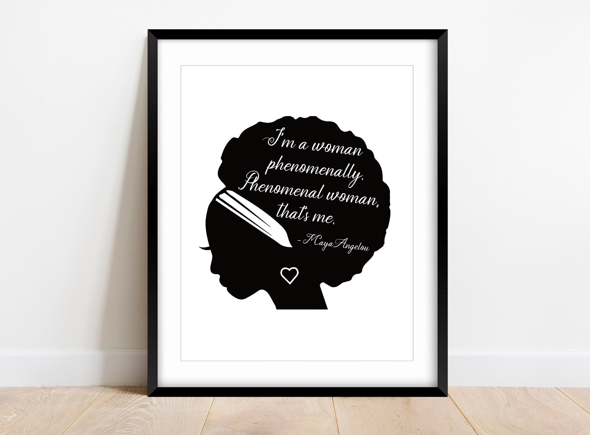 African Girls Wall Art Black Woman Art African American Art Inspirational Quote Girl You Got