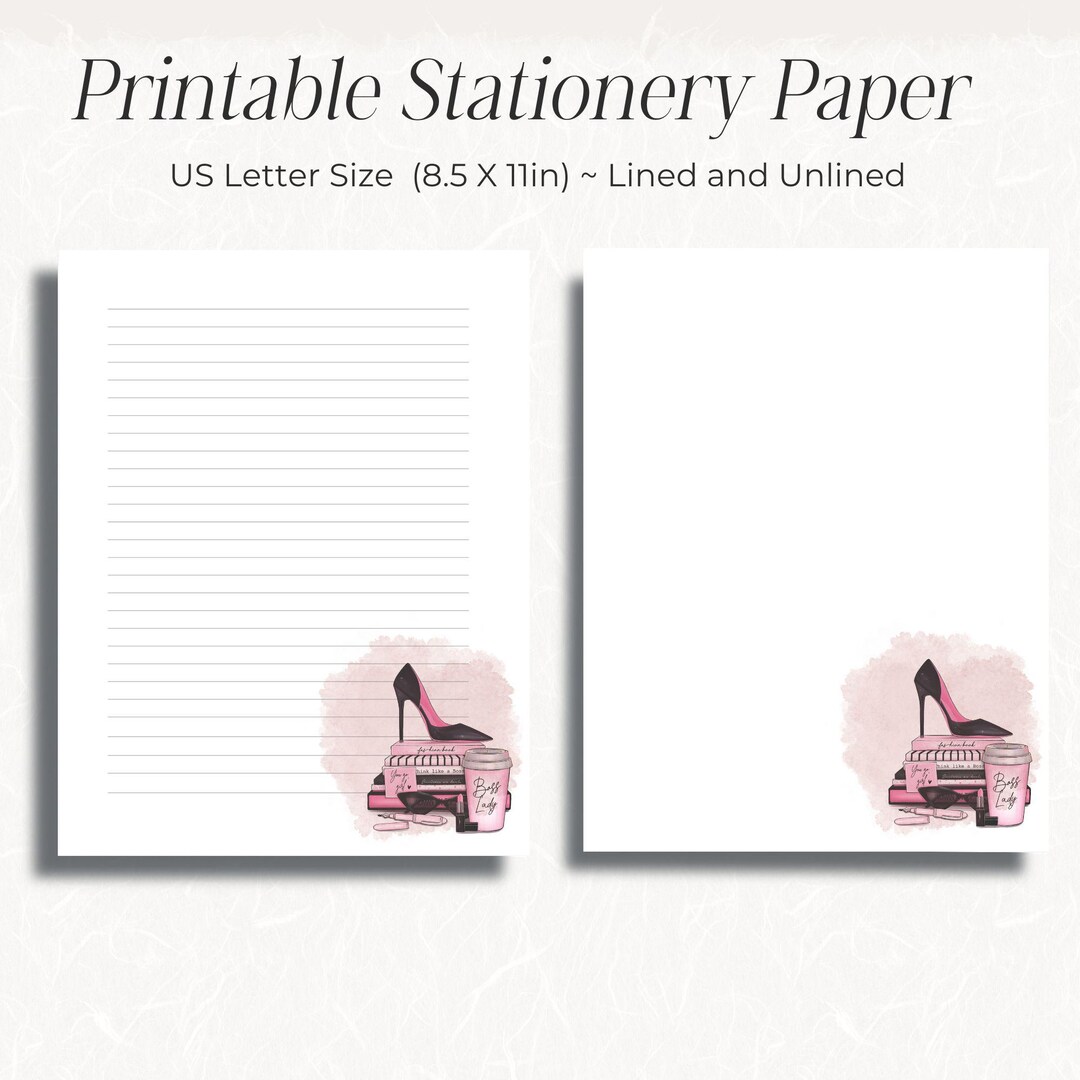 Printable Stationery Paper, Digital Journal and Letter Writing Set ...