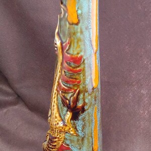 Finished Handmade Decorative Ceramic Dragon Vase Made From a Vintage ...