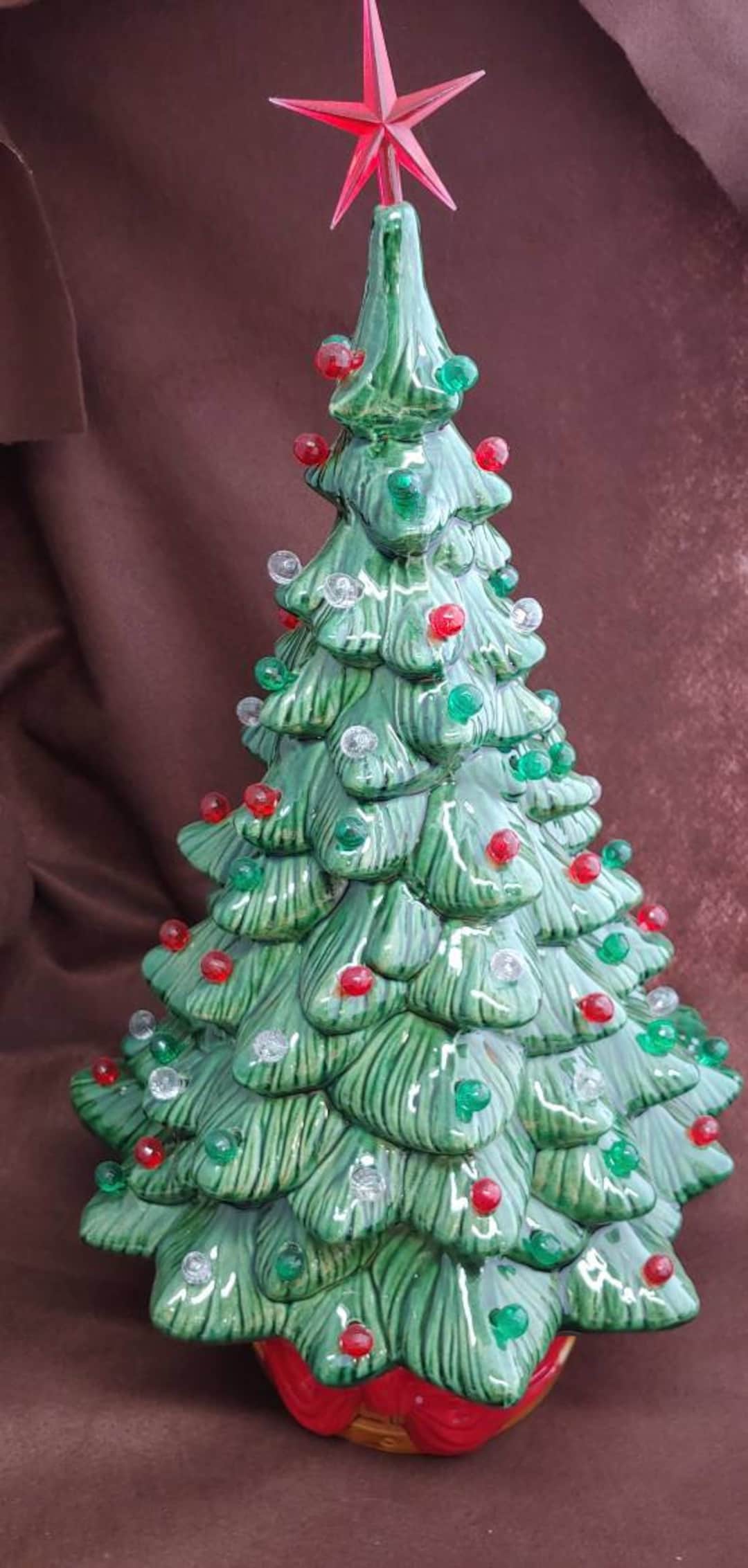 Large Lighted Ceramic Christmas Tree Made From Vintage Marco Mold - Etsy