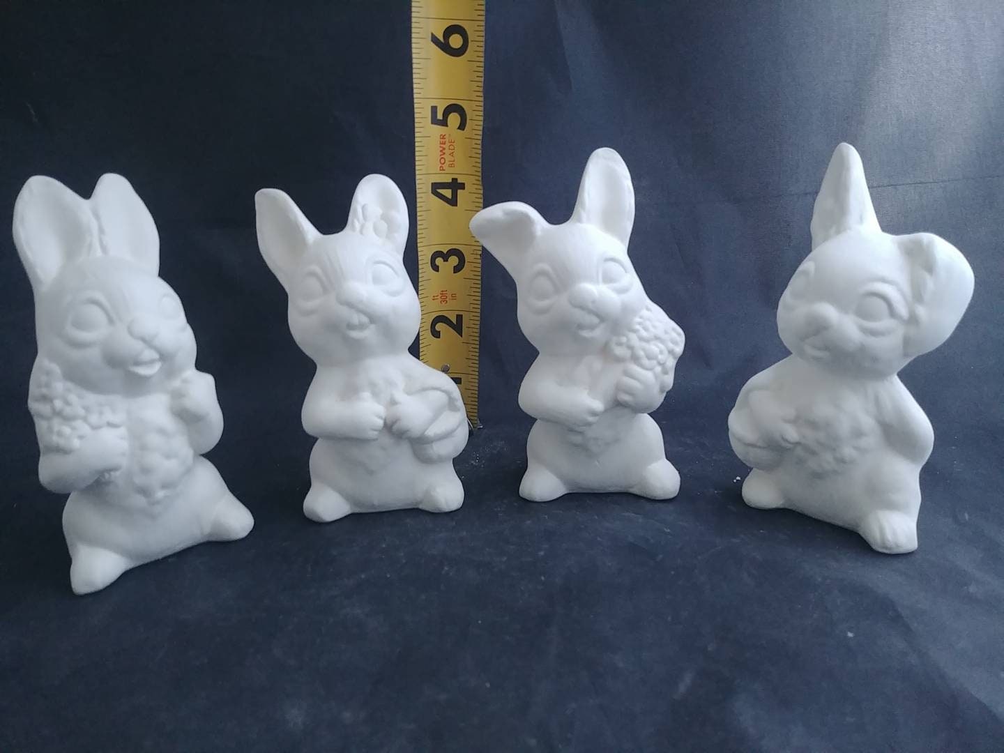 Ready to Paint Ceramic Bisque Bunny Rabbits Easter Spring Set | Etsy