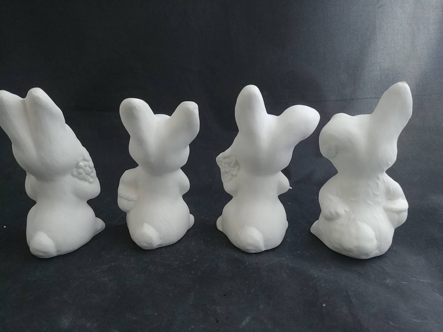 Ready to Paint Ceramic Bisque Bunny Rabbits Easter Spring Set - Etsy