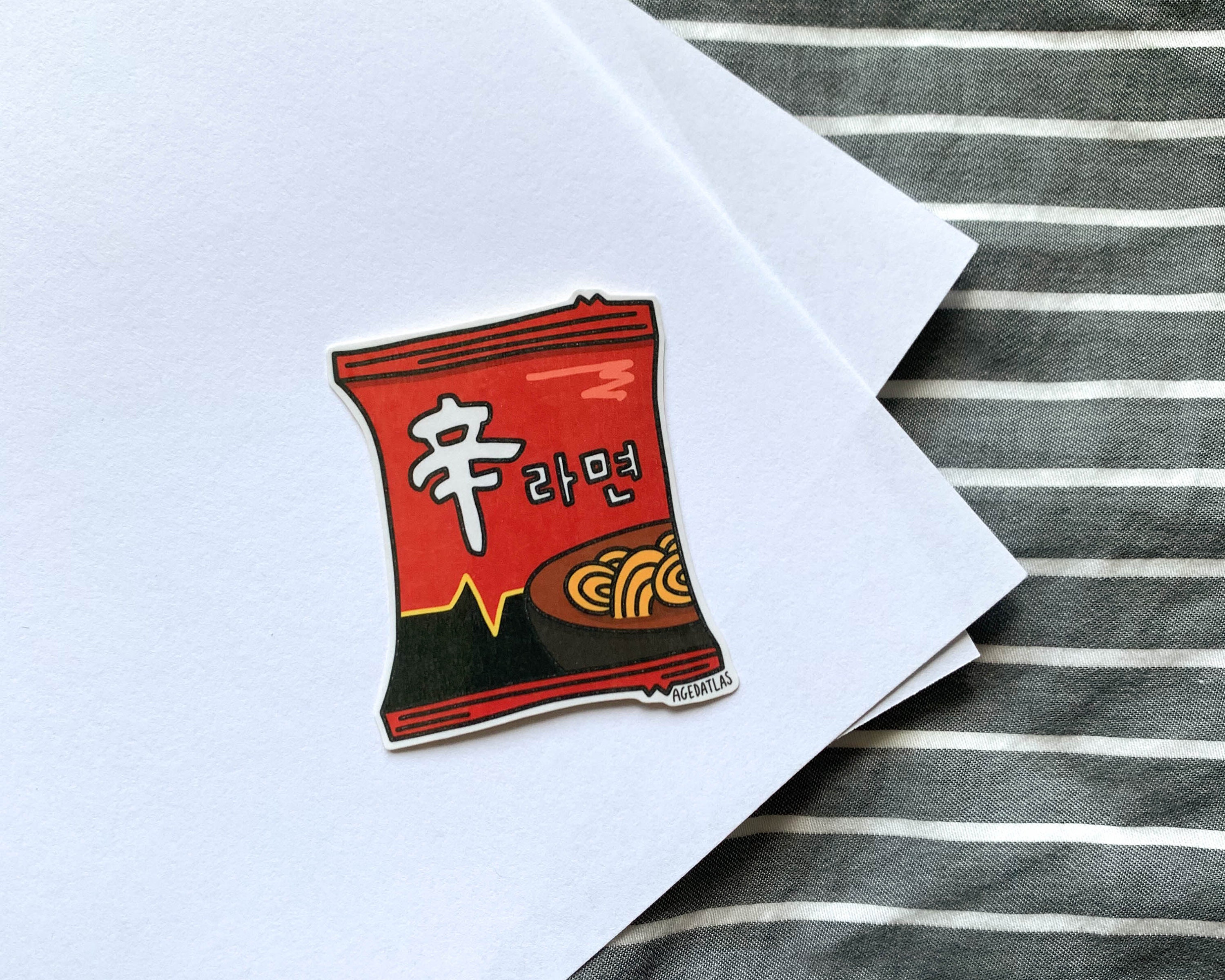 Korean Shin Ramen Sticker Kawaii Handmade Die Cut Stickers | Etsy