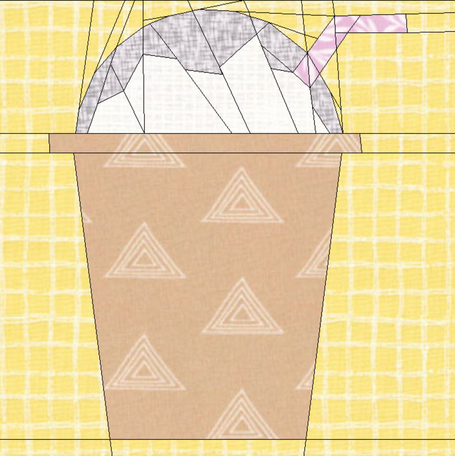 Hot Iced Coffee / Boba Combo Pack Foundation Paper Piece Pattern, PDF ...