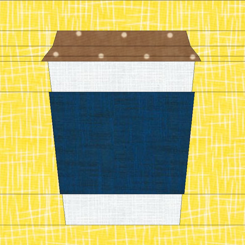 Hot Coffee Cup Foundation Paper Piece Pattern, PDF Instant Download, 6 ...