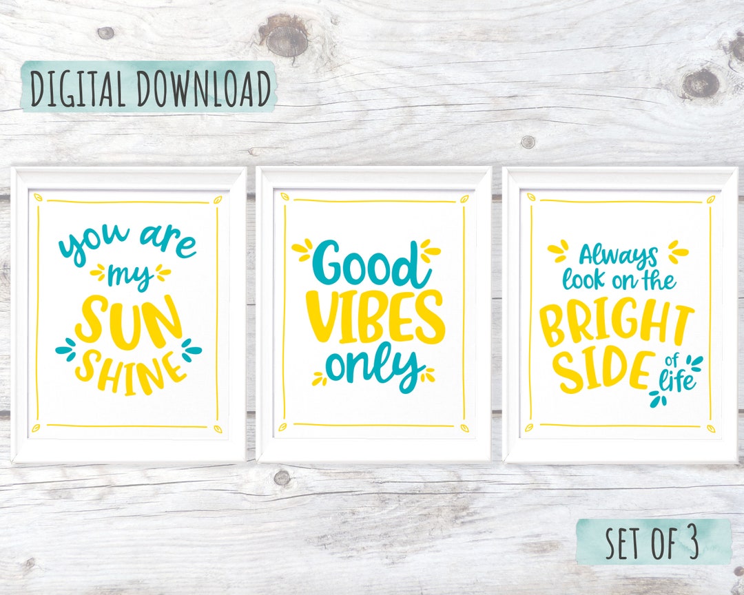 Wall Decor. Uplifting Bright Poster for Nursery, Kitchen or Bathroom ...