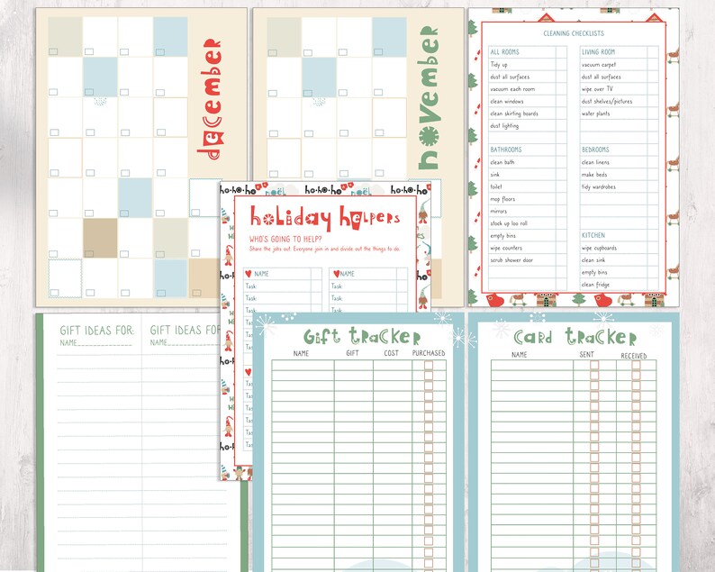 Printable Christmas Planner With Cute Christmas Gnomes Theme. - Etsy
