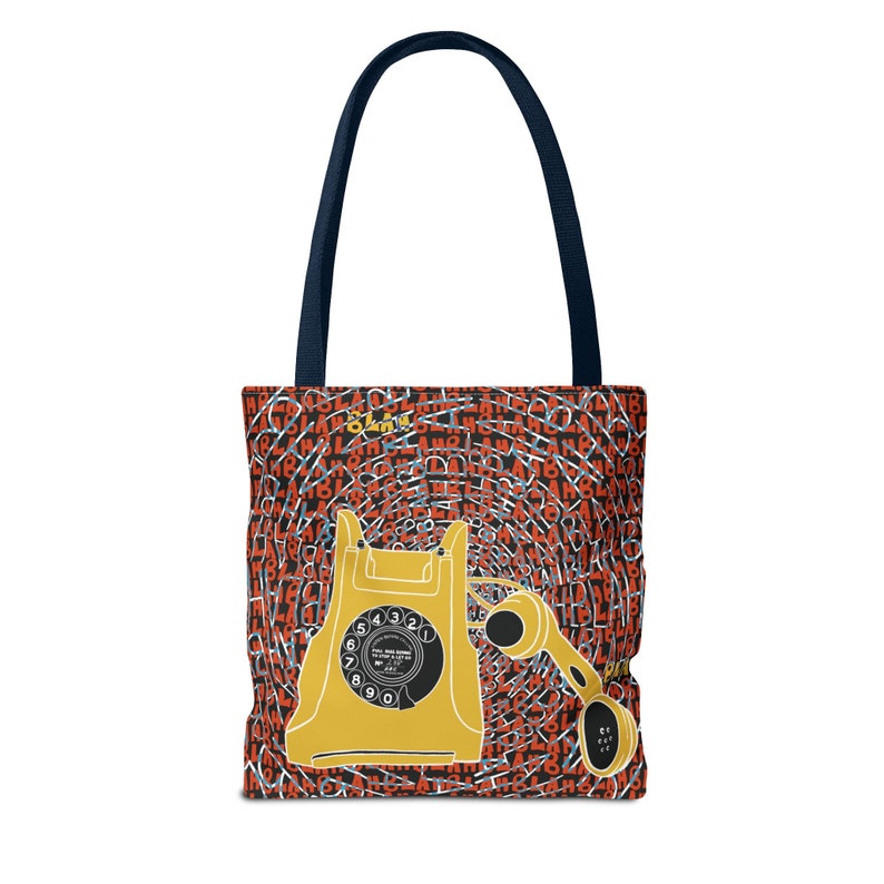 Retro Telephone Design Tote Bag, Beach Bag, Book Bag or Reusable ...
