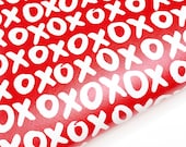 Red XOXO Printed Faux Leather Sheets Valentines Day Pattern - Etsy
