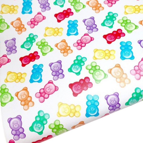Rainbow Gummy Bear Fabric - Etsy