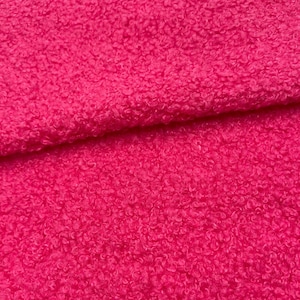Hot Pink Teddy Bear Shag Fabric Sheets, Synthetic Fabric Sheets, Diy ...