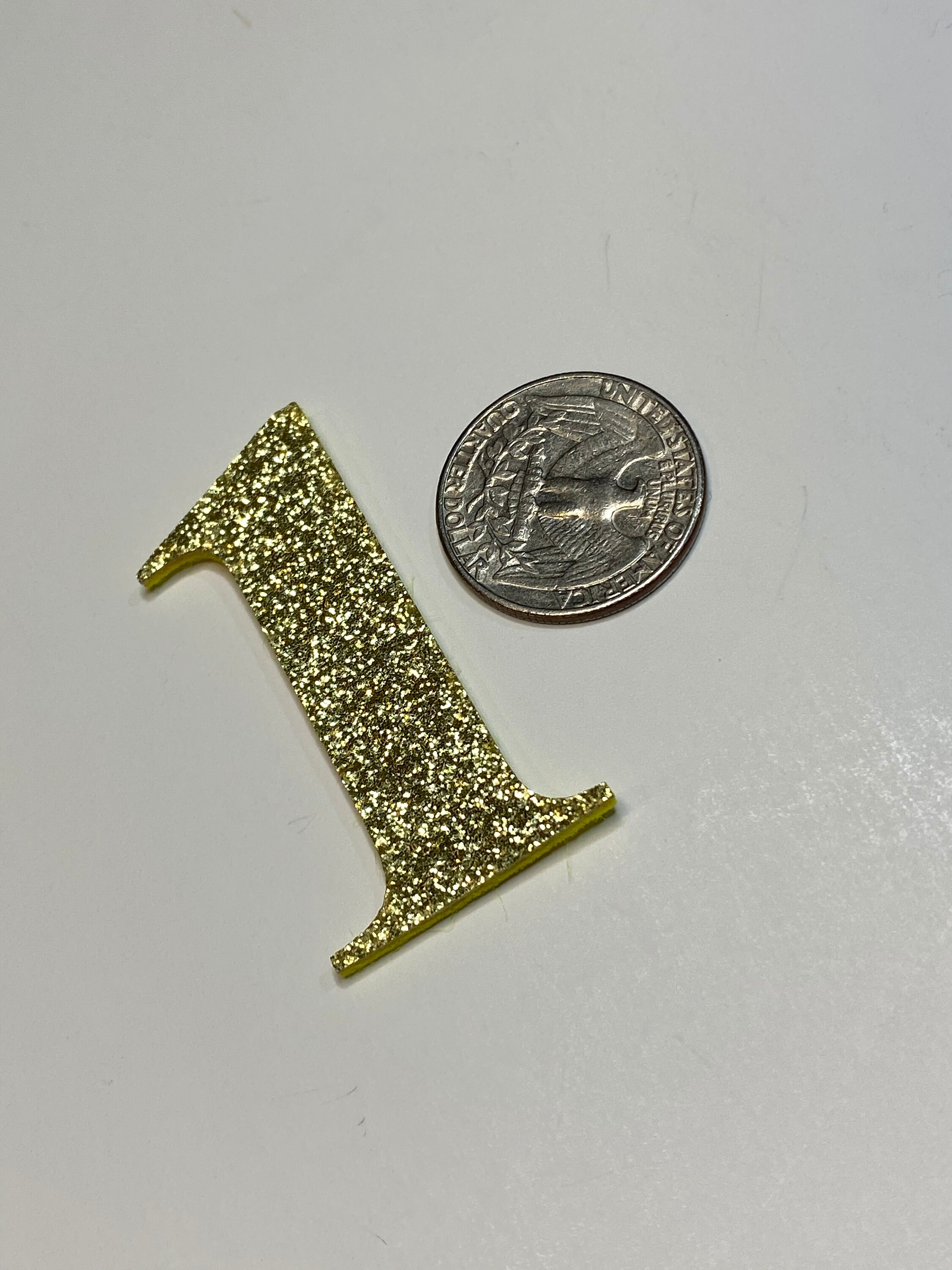 2 Inch Gold Glitter Number 1 Padded Appliqués DIY Headband - Etsy