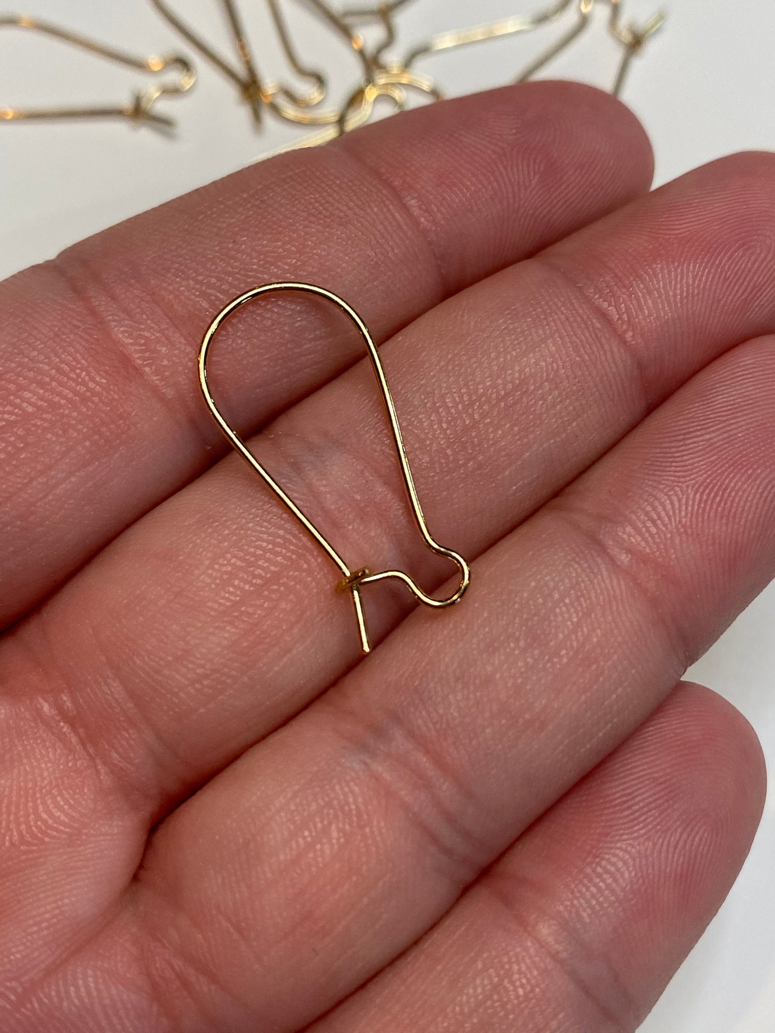 Rose Gold Plated Kidney Hook Ear Wires 25x11mm 6-20 Pieces - Etsy