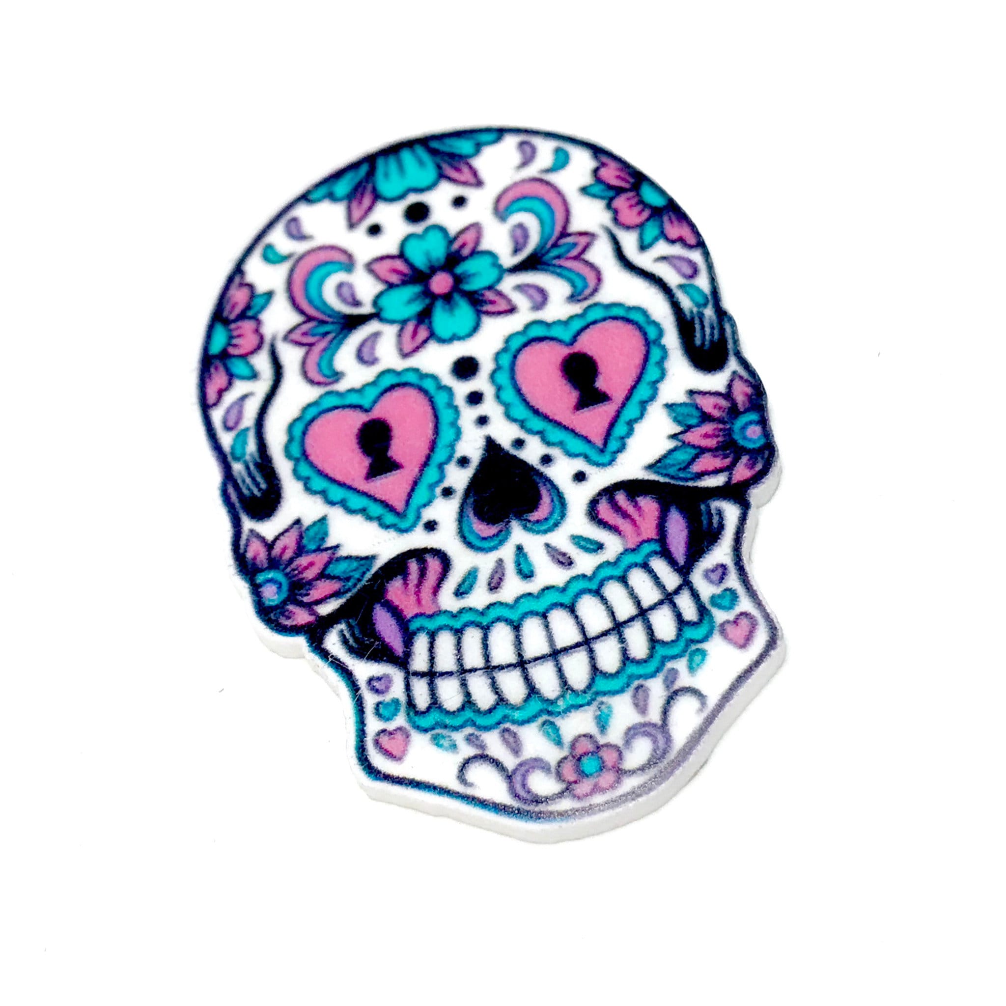 Sugar Skull Planar Resin 45x32mm, Flatback Embellishments, DIY Hair ...