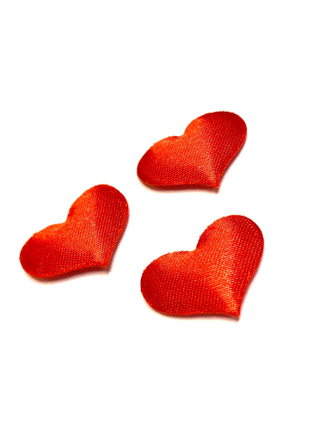 Red Heart 21x16mm Satin Padded Appliqués, DIY Headband Embellishment ...