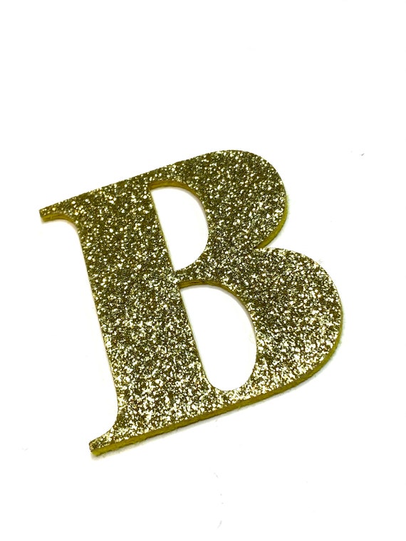 Gold Glitter Alphabet Letter B 2 Padded Appliqués DIY - Etsy