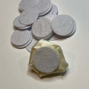 1” White Round Felt Circles, 10-100 Pieces, Die Cut Felt Patches, DIY ...