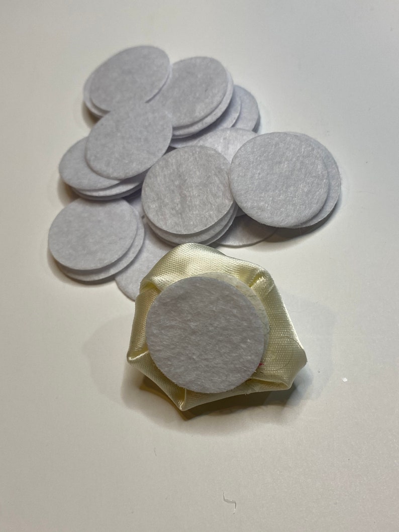 1” White Round Felt Circles, 10-100 Pieces, Die Cut Felt Patches, DIY ...