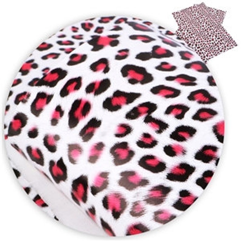 Red & Cream Leopard Printed Faux Leather Sheets Pattern Vinyl - Etsy