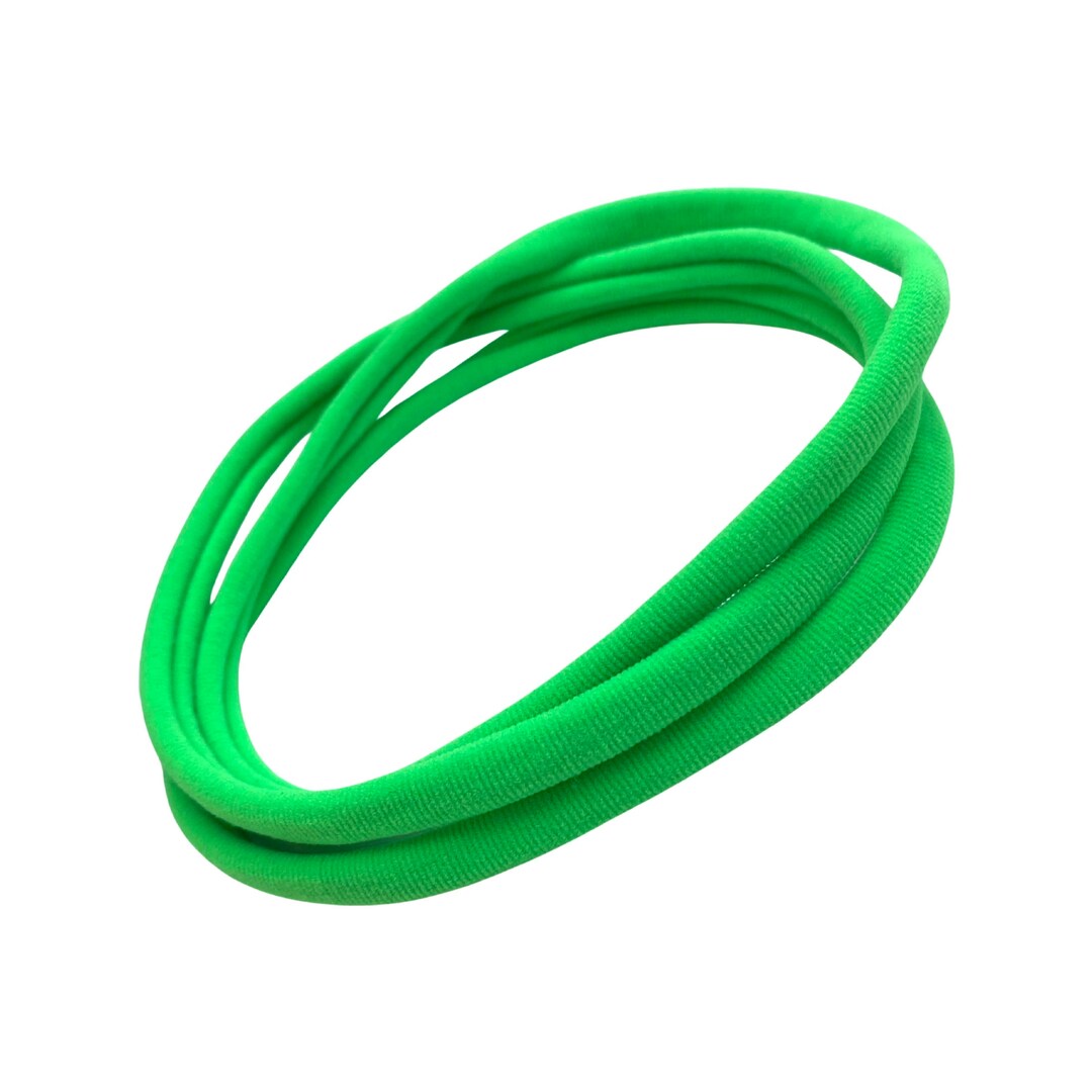 Lime green nylon elastic headband thin stretchy headband diy - Etsy.de