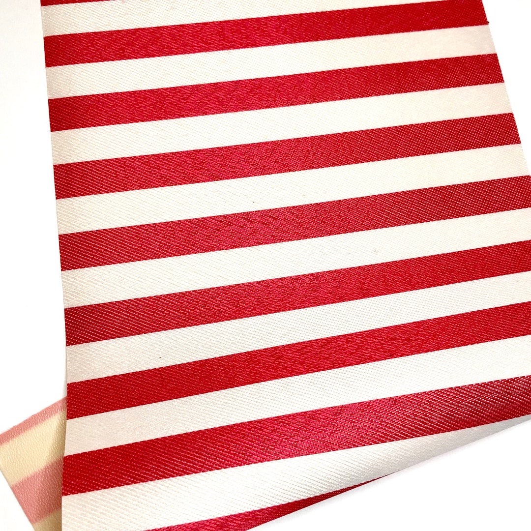 Red Stripe Printed Woven Fabric Sheets Faux Leather Vinyl Pattern ...