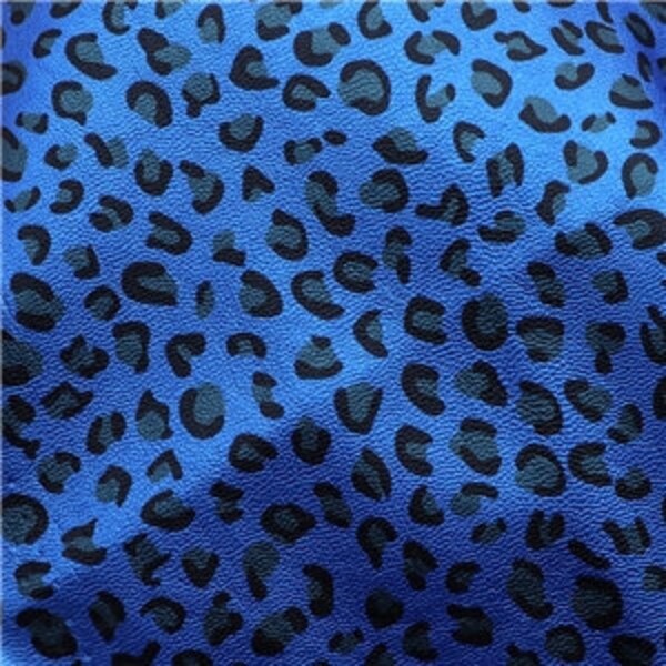 Blue Leopard Fabric - Etsy