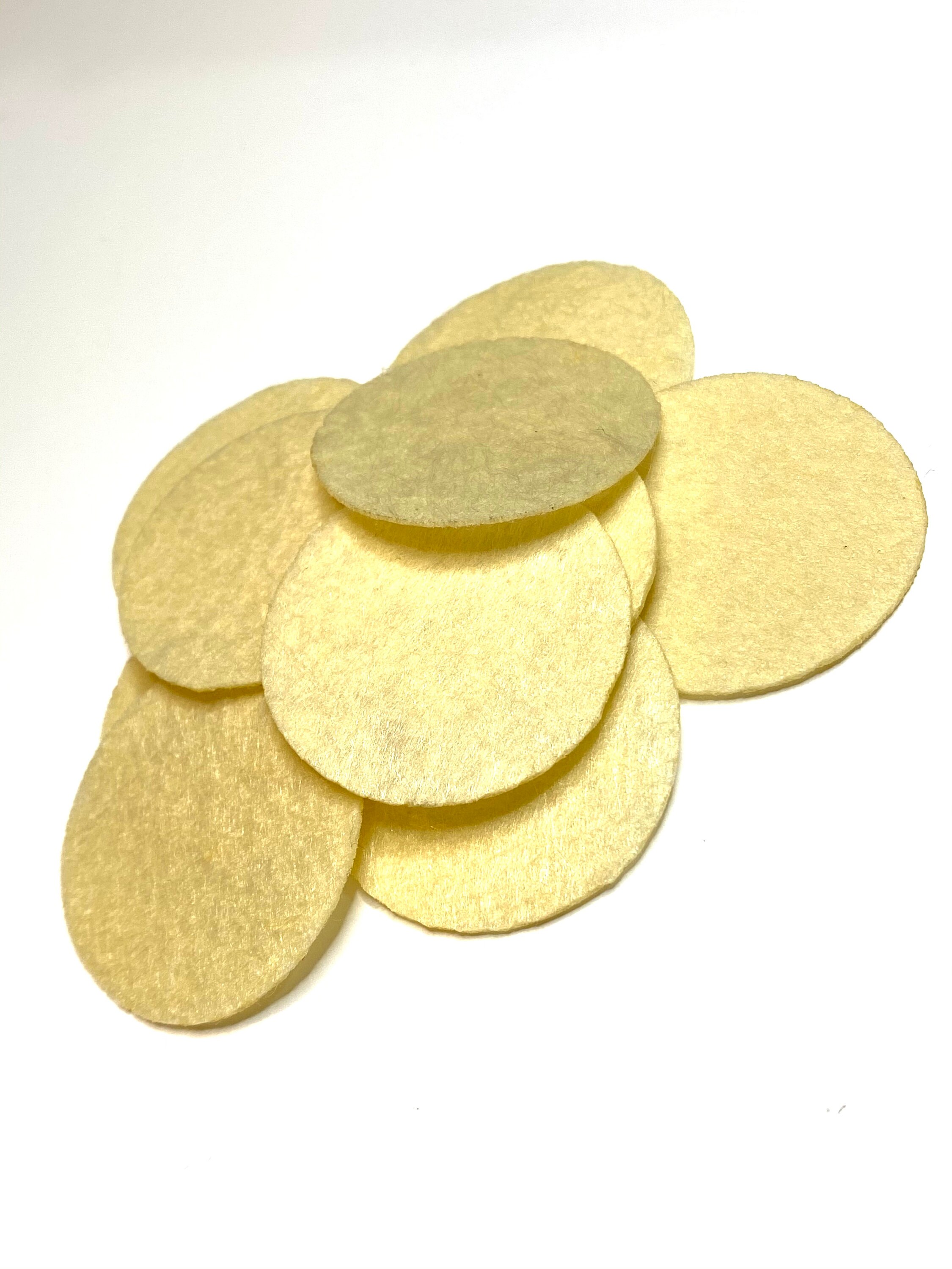 1.5 Ivory Round Felt Circles 10-25 Pieces Die Cut Felt - Etsy