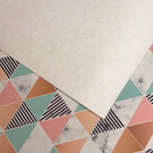 Marble Triangles Printed Faux Leather Sheet Pattern Vinyl Fabric for ...