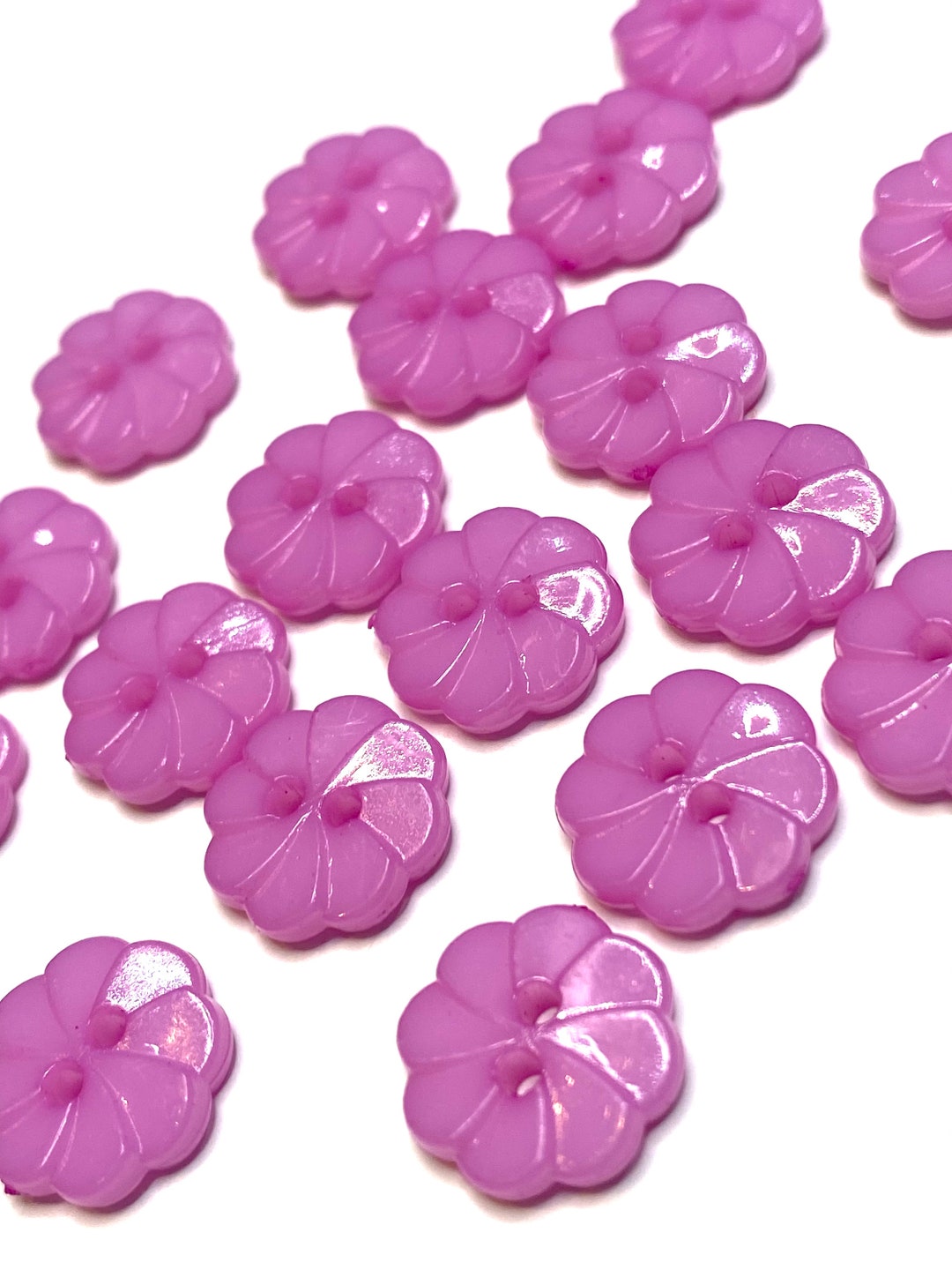 13mm 2 Hole Lavender Flower Acrylic Sewing Buttons, Buttons for ...