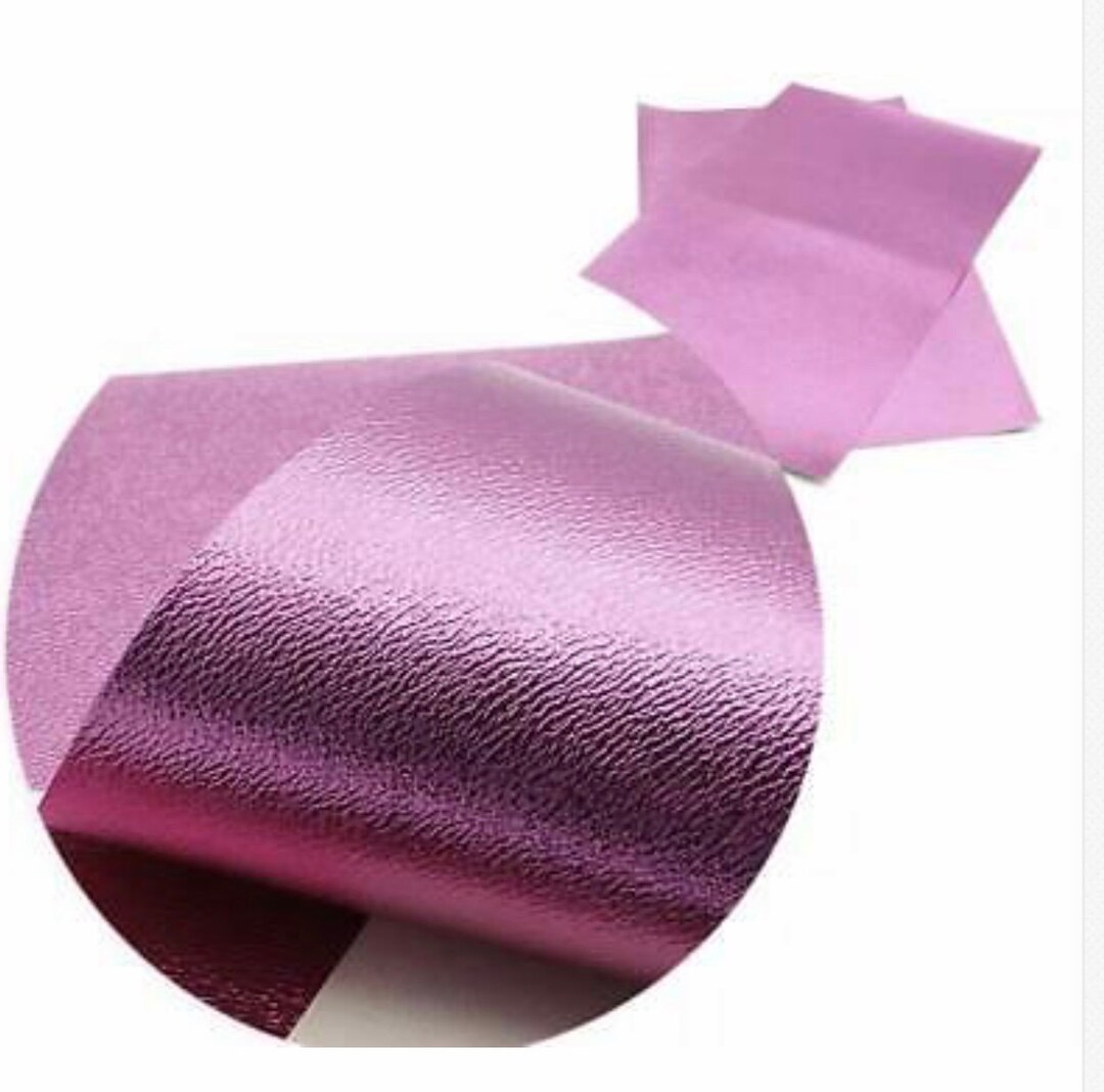 Hot Pink Metallic Textured Faux Leather Sheets Vinyl Fabric for Diy ...