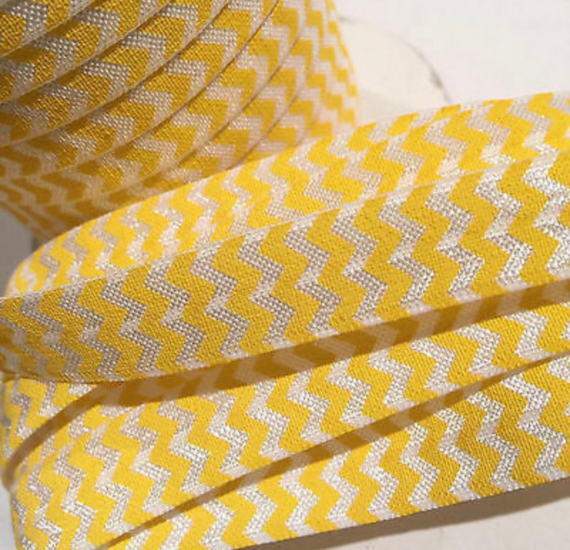 Yellow Chevron Print 5/8 Fold Over Elastic FOE 1-10 - Etsy