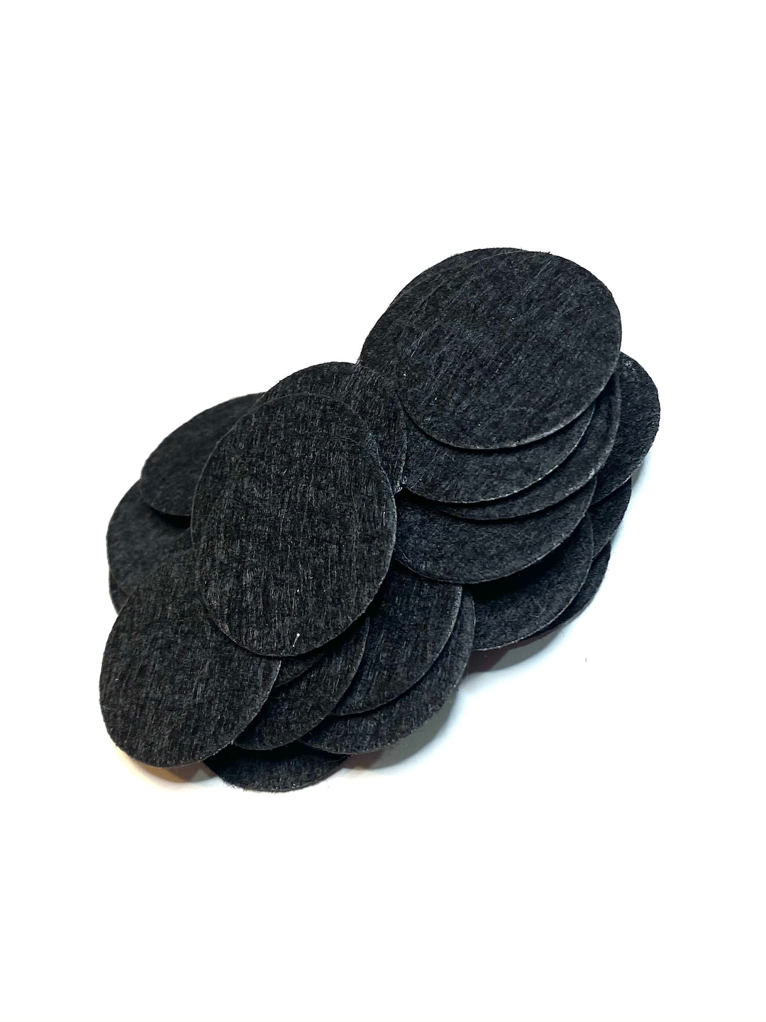 1” Black Round Felt Circles, 10-100 Pieces, Die Cut Felt Patches, DIY ...