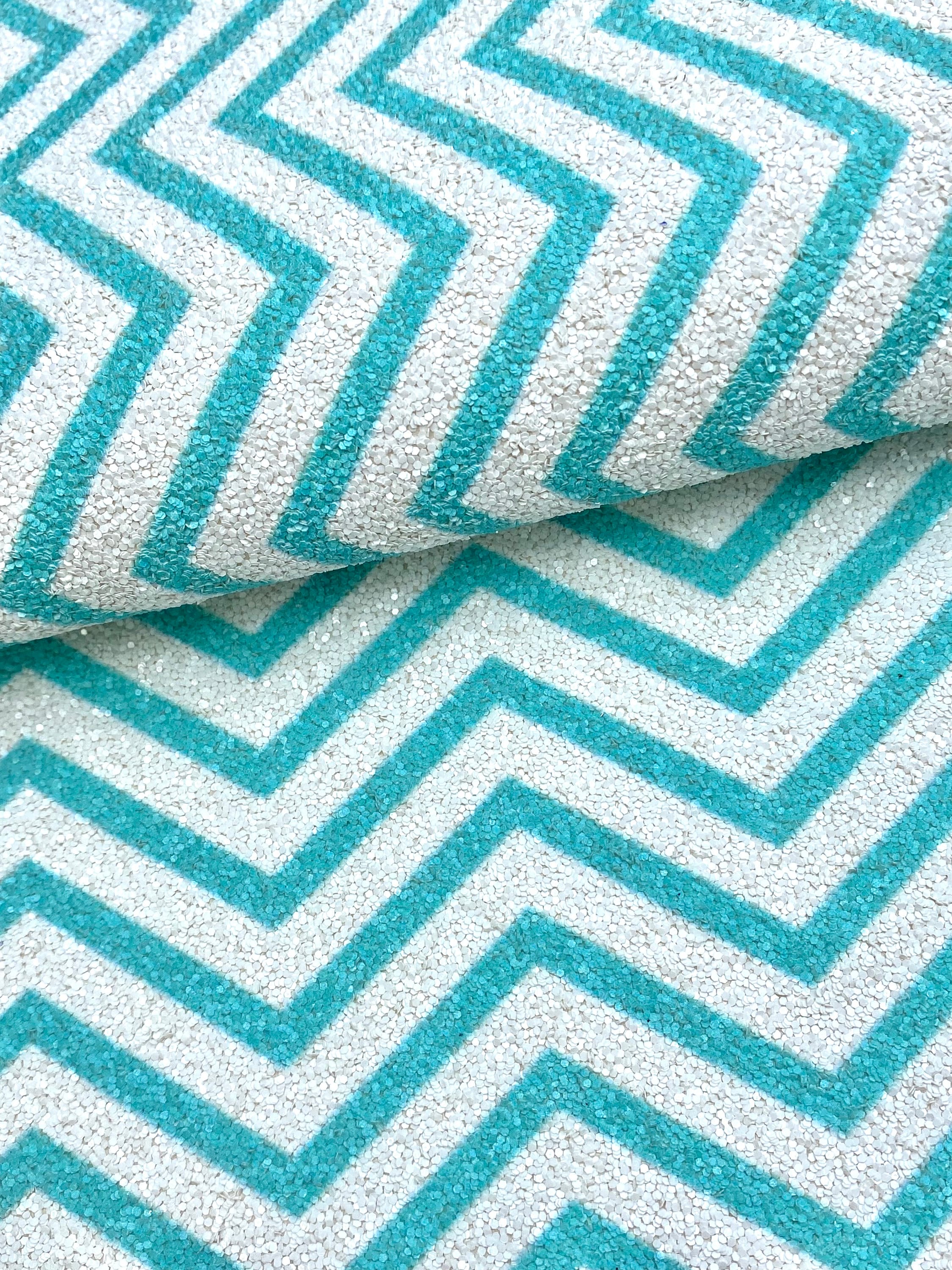 Turquoise Chevron Print