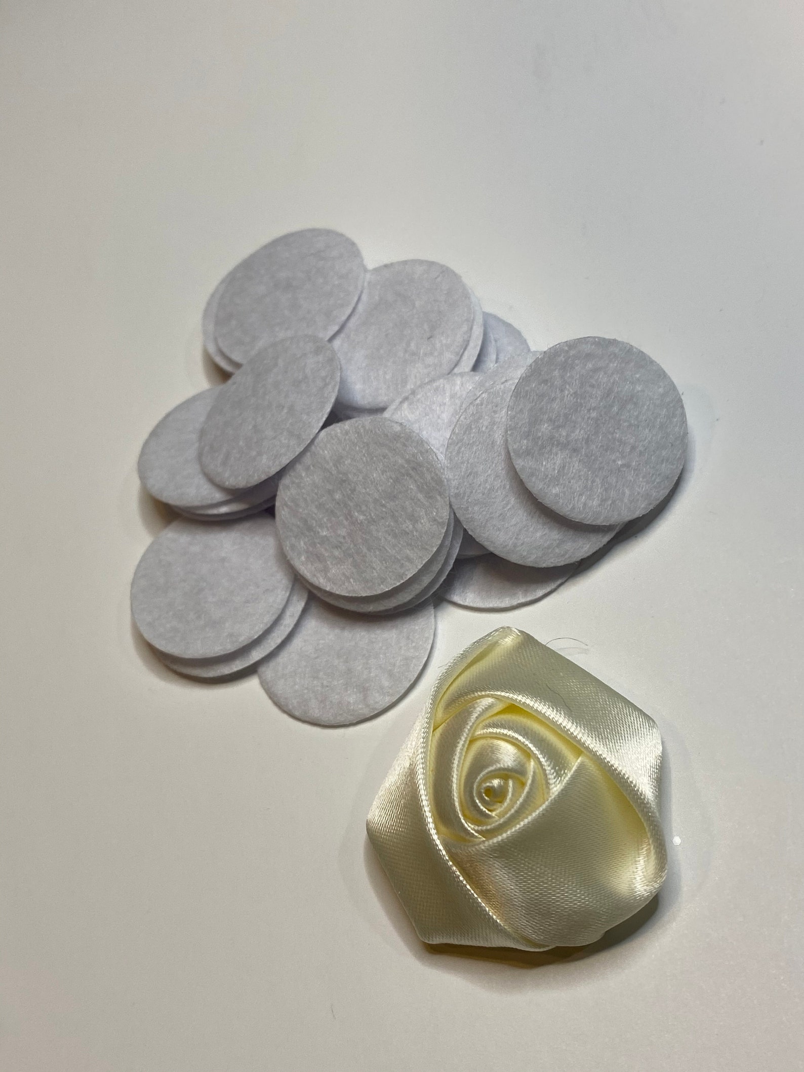 1” White Round Felt Circles, 10-100 Pieces, Die Cut Felt Patches, DIY ...
