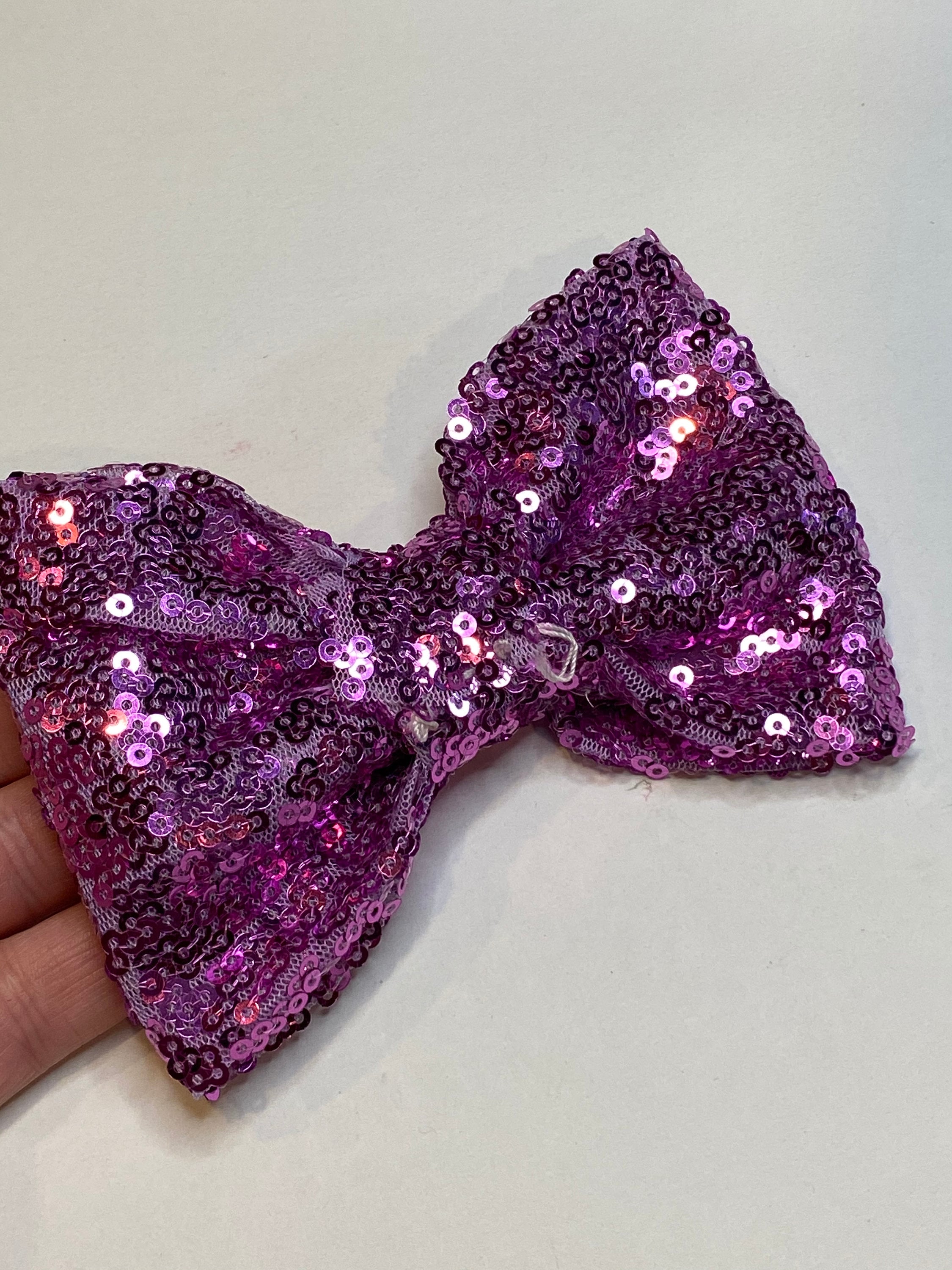 Dark Lavender 5 Fabric Sequin Bow Ties Sequined | Etsy