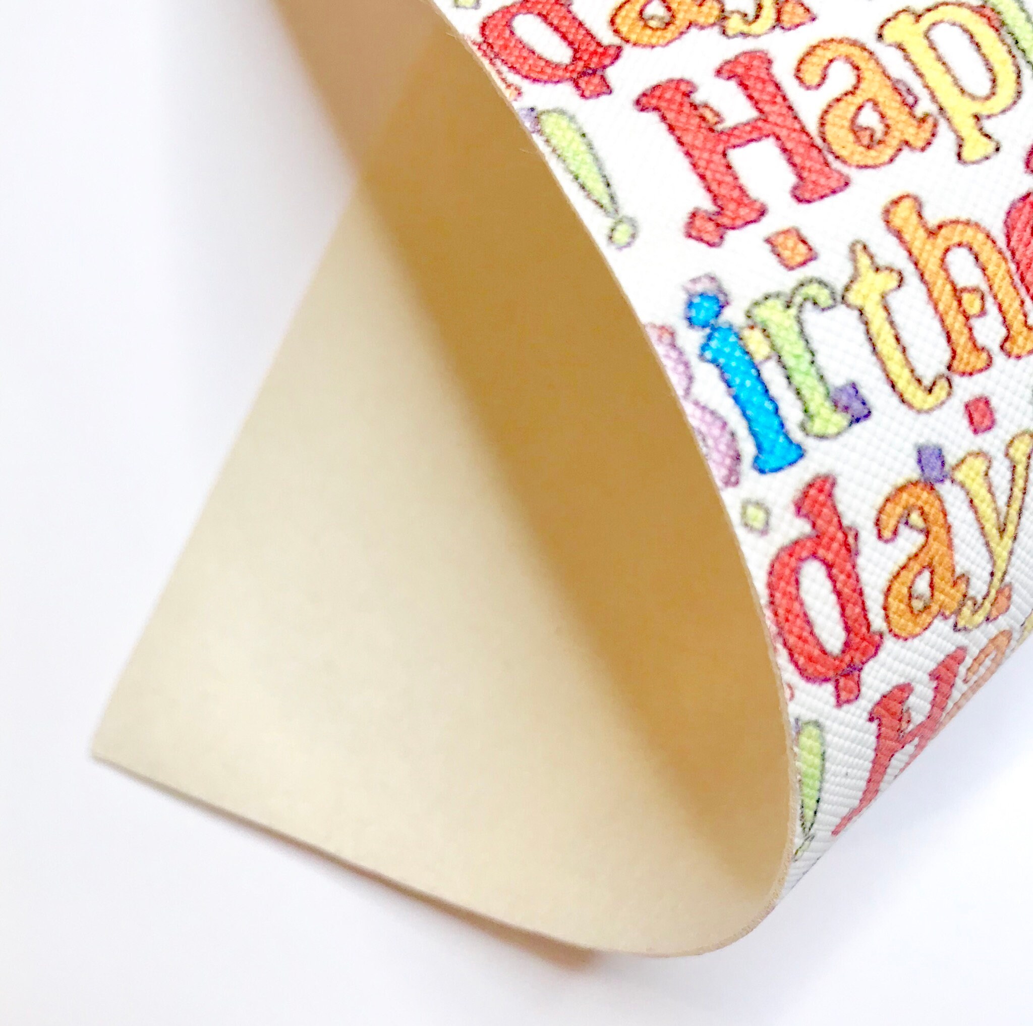 Rainbow Happy Birthday Printed Faux Leather Sheets Vinyl - Etsy